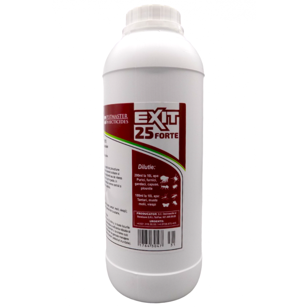 Exit 25 FORTE 1 L - Insecticid profesional, cu combatere rapida